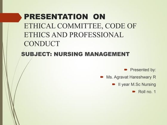 Code Of Nursing Ethics | PPT