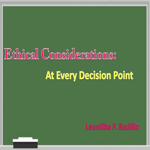Ethical considerations | PPT