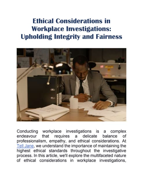 Workplace Investigations Avoiding Common Pitfalls For Fair And