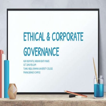 Ethical & Corporate Governance | PPT