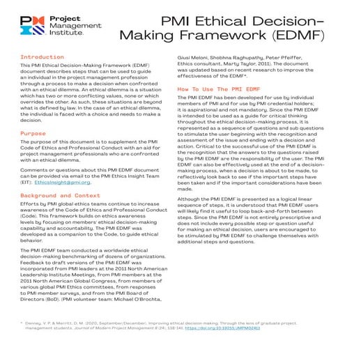 ethical decision making framework PMI.pdf