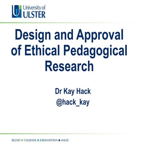 Ethical design of pedagogical research | PPT