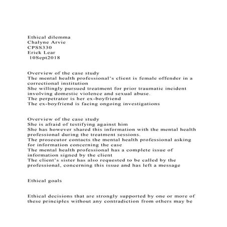 Ethical dilemma Chalyne ArvieCPSS330Erick Lear 10Sept201.docx