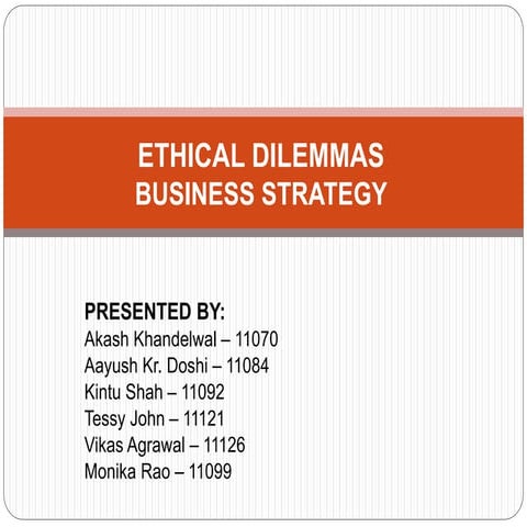 Ethical dilemmas | PPTX