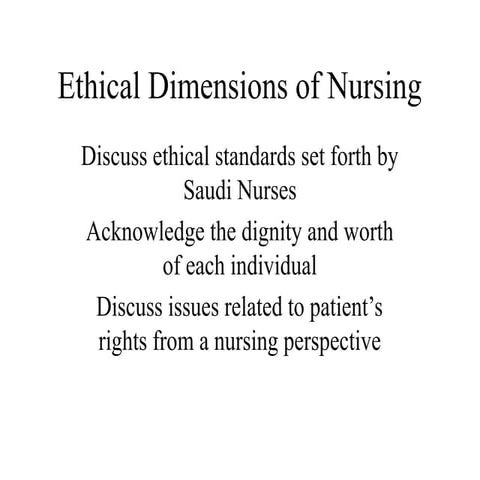 Ethical Dimensions of Nursing.ppt nhjknb mnafg | PPT