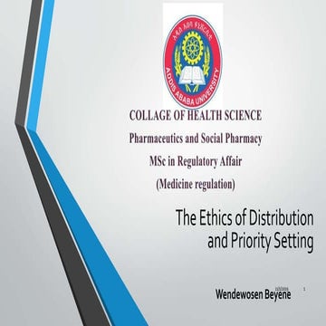 Ethical distribution and priority setting | PPTX