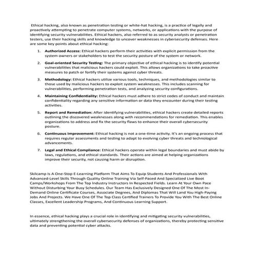 Unlocking Cybersecurity Fortitude Exploring The Art And Ethics Of Ethical Hacking In Todays
