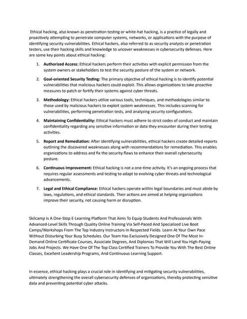 Unlocking Cybersecurity Fortitude Exploring The Art And Ethics Of Ethical Hacking In Todays