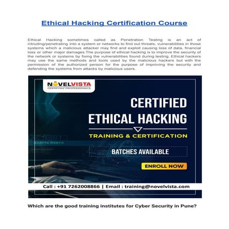 Ethical Hacking Certification Course Pdf