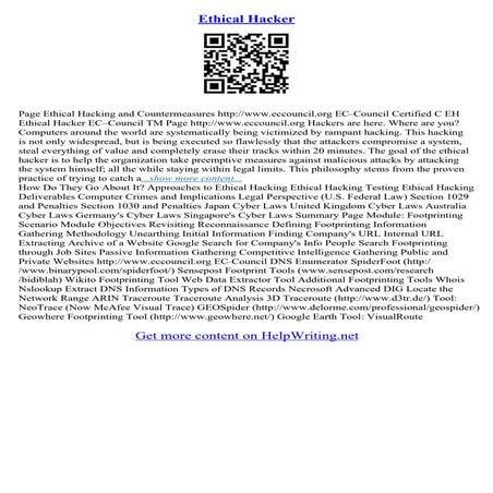 Ethical Hacking Essay | PDF