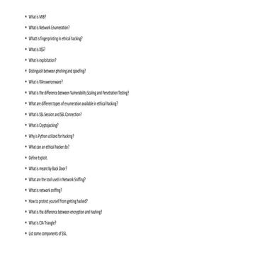 Ethical Hacking Questions.pptx | Information and Network Security ...