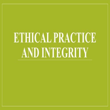Ethical Integrity in healthcare landscape | PPTX