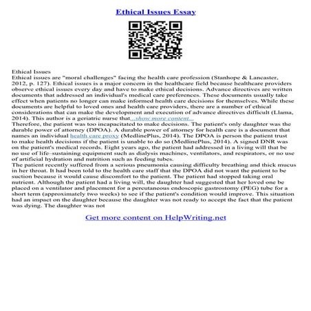 Ethical Argument Essay | PDF