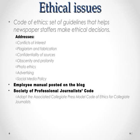 Ethical issues | PPT