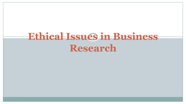 Case Studies of Business Research Methods | DOCX