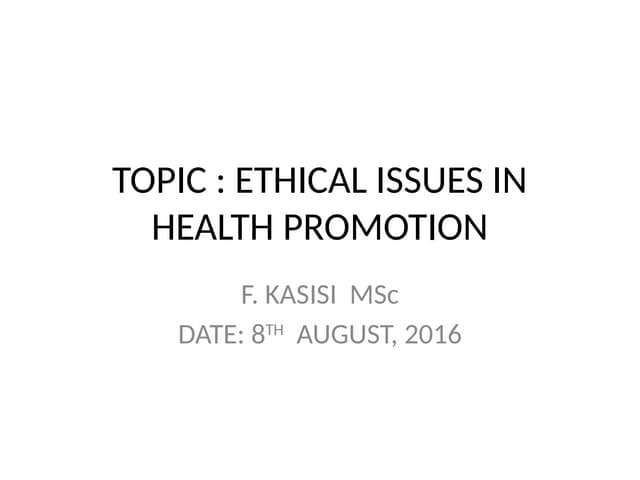 Introduction To Ethics & Ethical Principles | PPTX