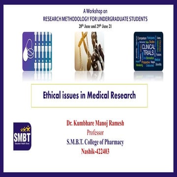 Ethical issues in medical research | PPTX