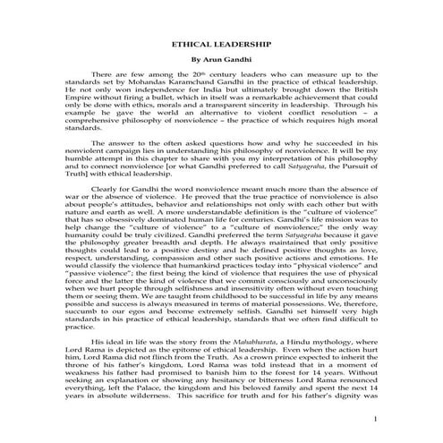 Ethical leadership | PDF