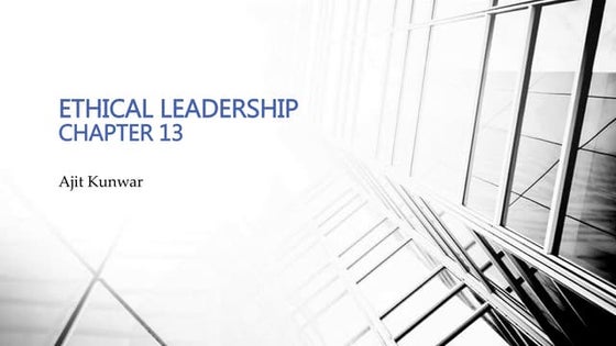 Ethical leadership | PPTX