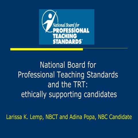 Ethically Supporting National Board Candidates | PPT