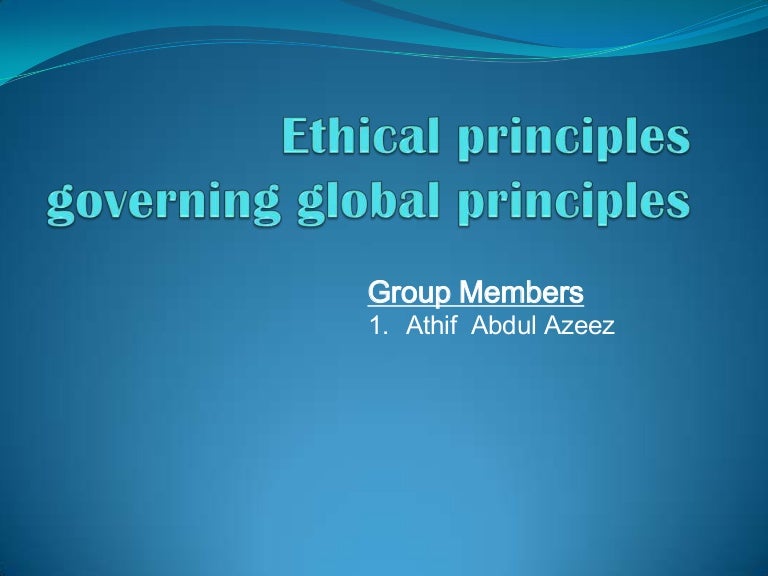 Ethical Principles