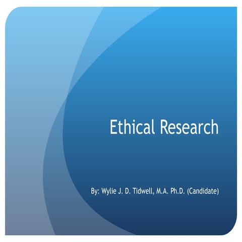 Ethical Research | PPT