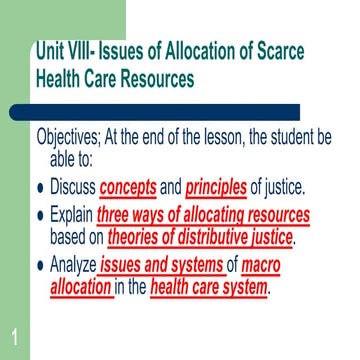 MODULE 12 - RESOURCE ALLOCATION IN HEALTH CARE | PDF