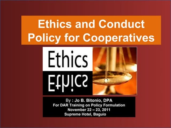Code of Ethics for Cooperative Leaders and Employees | PDF