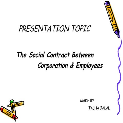The Social Contract Between Corporation & Employees | PPT