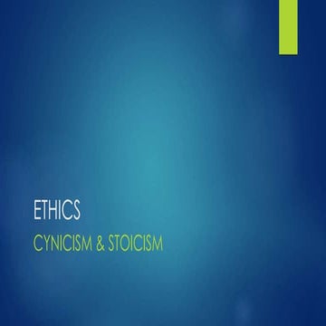 Cynicism & Stoicism | PPTX