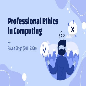 Professional Ethics in Computing | PPT