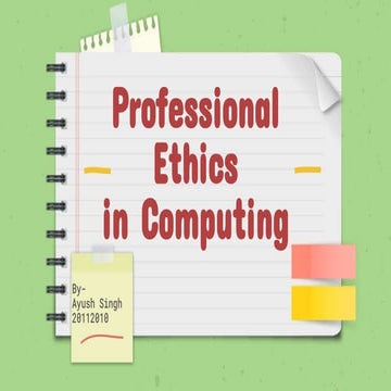 Professional Ethics In Computing | PPTX | Science