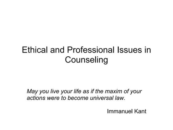 ACA Code Of Ethics As Approved By The ACA Governing Council AMERICAN ...