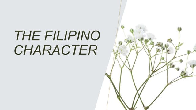 Filipino Traits and Characteristics | PPT