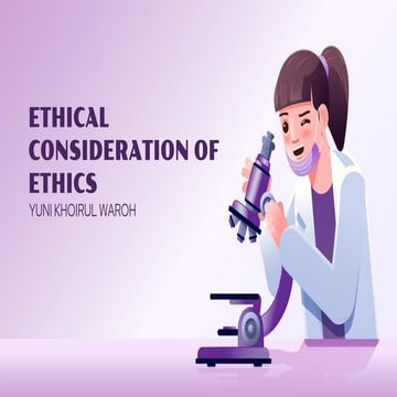 ETHICAL CONSIDERATION OF ETHICS IN HEALTH | PDF