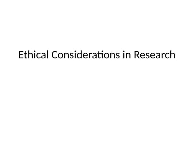 Research Ethics: Avoiding harm | PDF