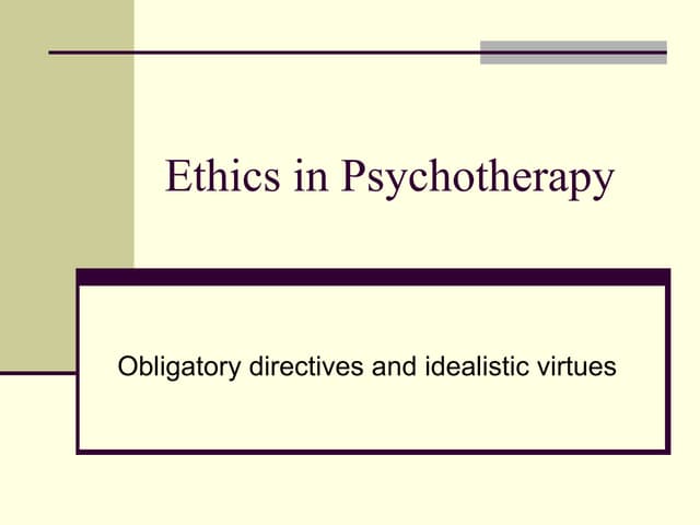 Ethics in counselling | PPTX