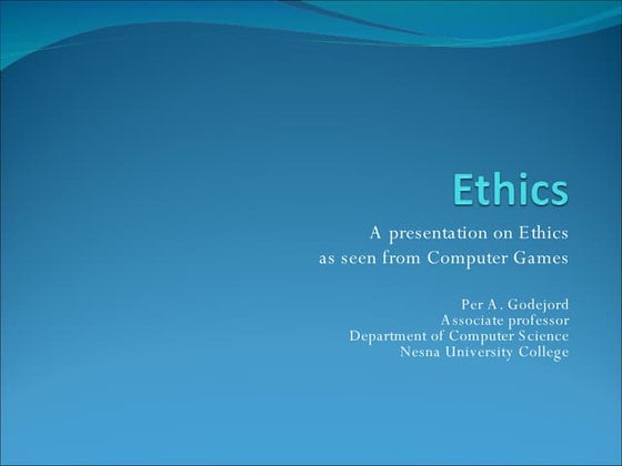 Gaming ethical issues | PDF
