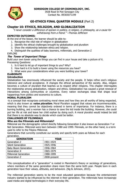 THE GENERATION GAP | PPT