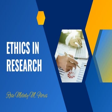 Ethics in Research for seminar workshops | PPT