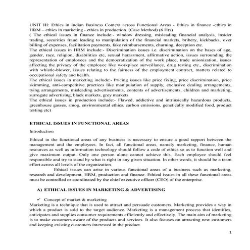 Ethics 3 notes kerala university mba | PDF