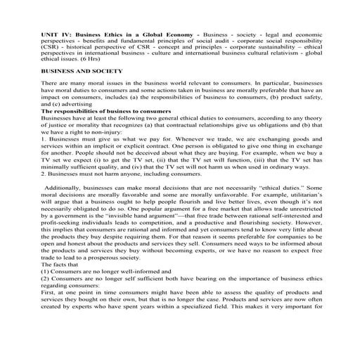 Ethics 4 kerala university mba | PDF