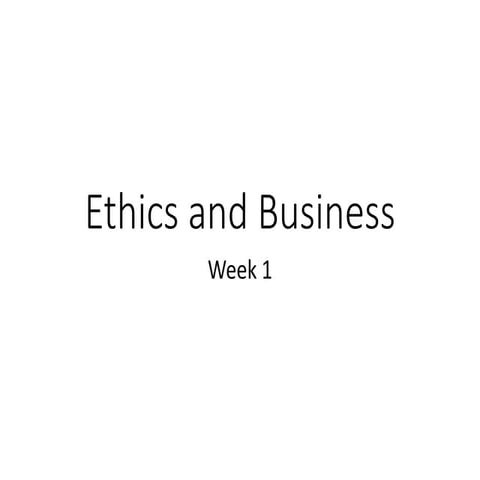 Business ethics(presentation) | PPTX