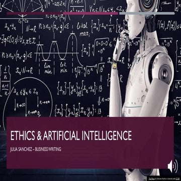 Ethics and Artificial Intelligence PPTX1 | PPT