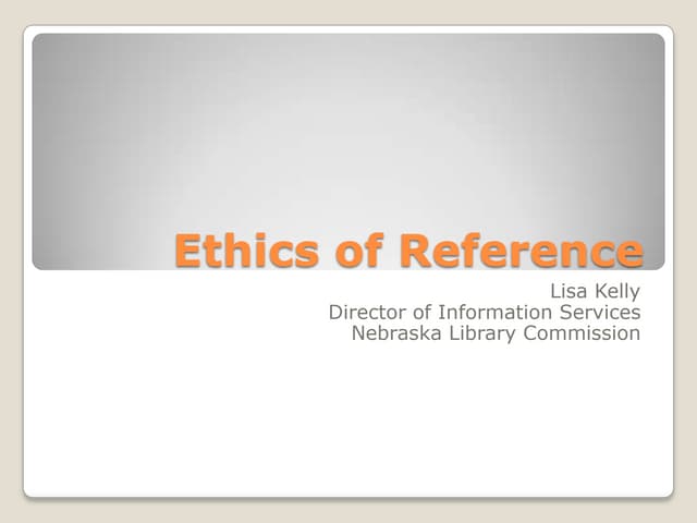 Ethics and the librarian | PDF