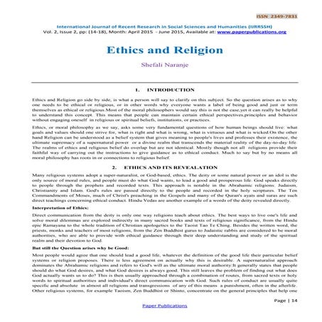 Religion and Ethics | PPT