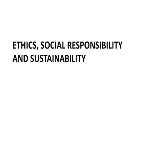 socially responsible marketing and marketing ethics | PPTX