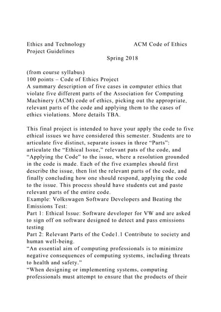 ACM code of ethics | PDF