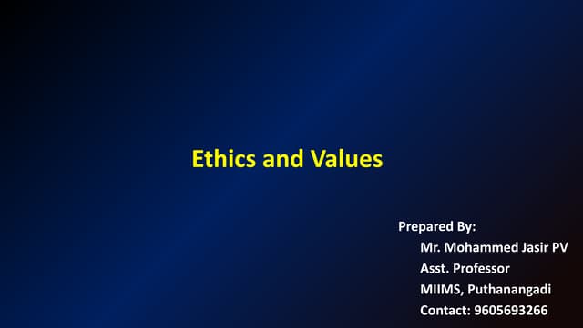 Types of values | PPTX