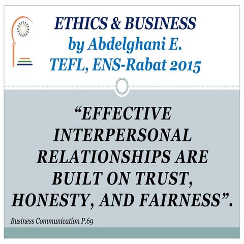 Ethics for Communication | PPTX